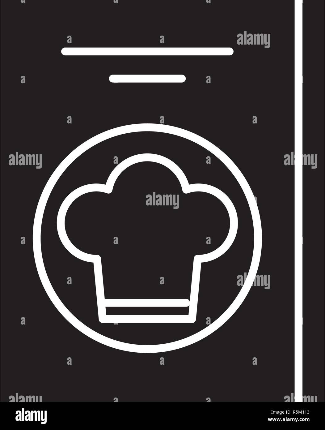 Restaurant bill black icon, vector sign on isolated background ...