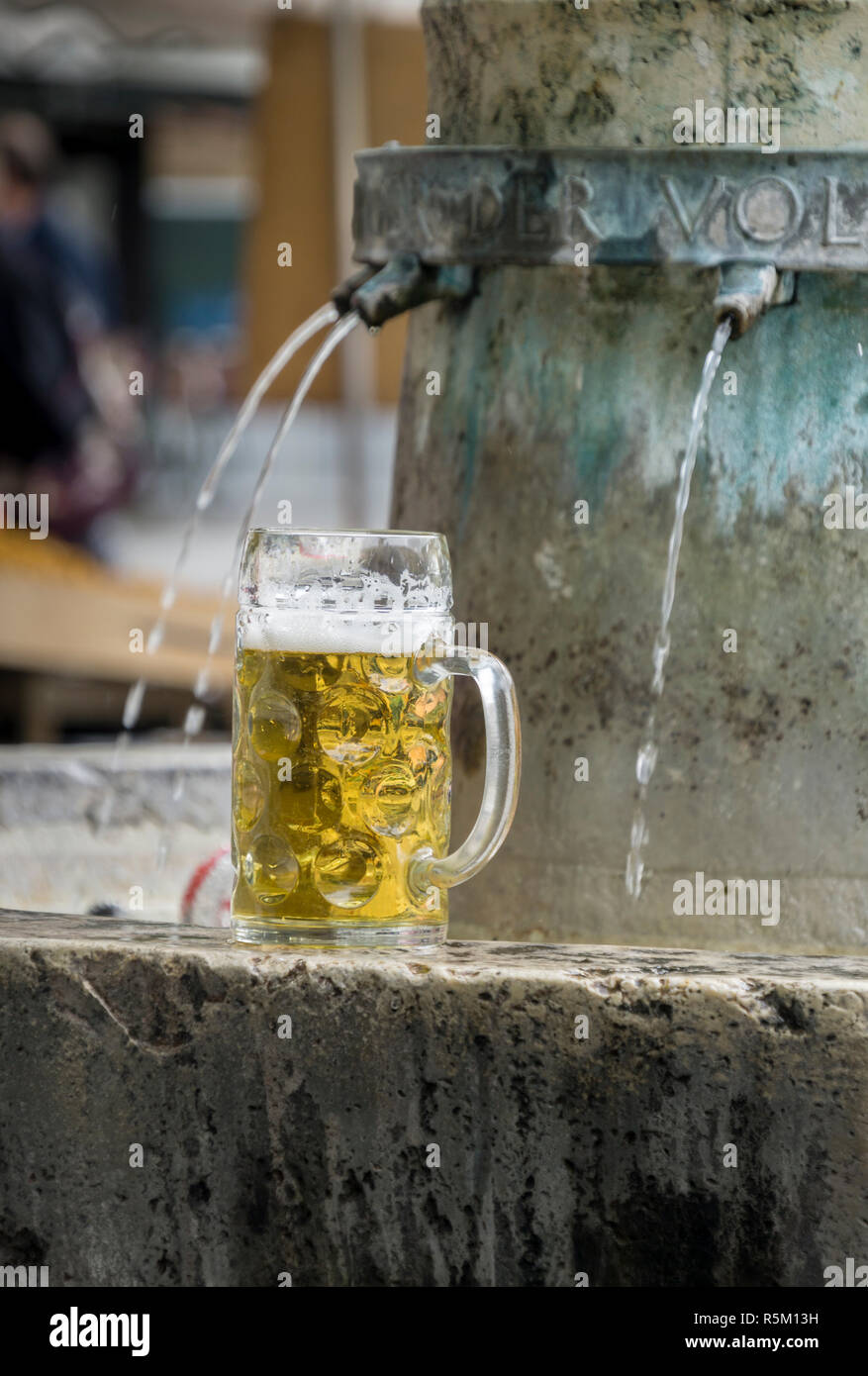 Oktoberfest beer fountain hi-res stock photography and images - Alamy