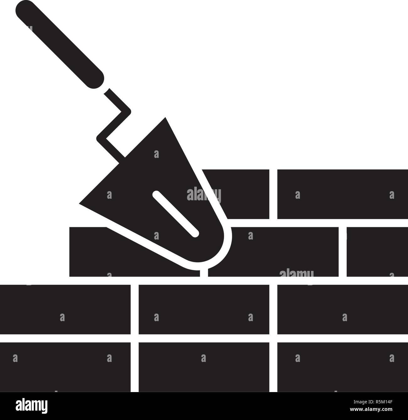 Brickwork Black Icon Vector Sign On Isolated Background Brickwork Concept Symbol Illustration