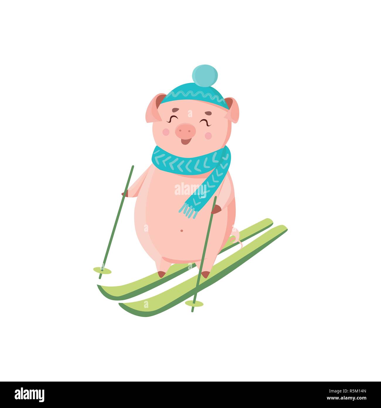 Cute pig in christmas Cut Out Stock Images & Pictures - Alamy