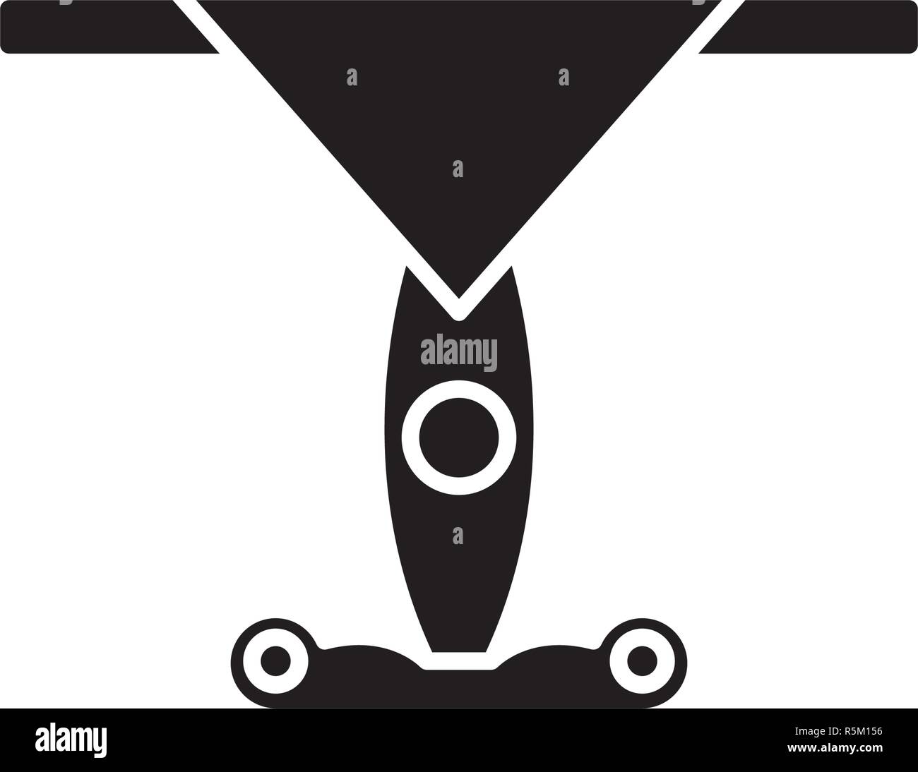 Floor lamp black icon, vector sign on isolated background. Floor lamp ...