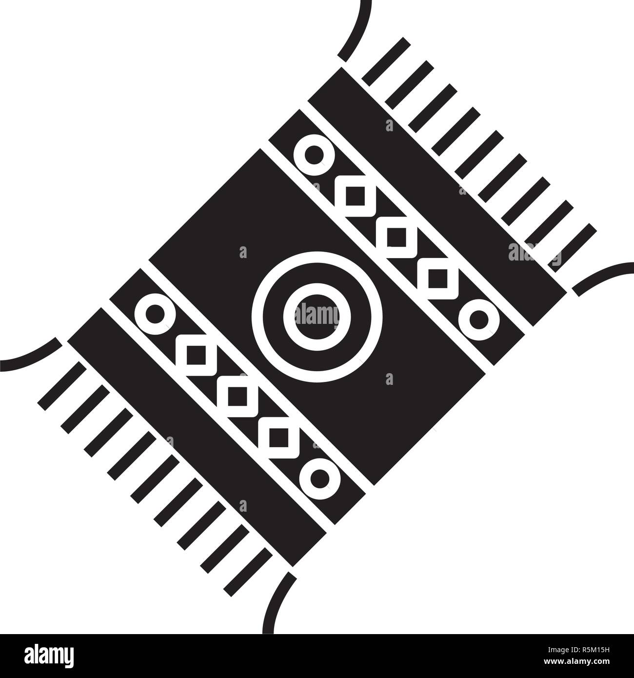 Mat Black Icon Vector Sign On Isolated Background Mat Concept Symbol Illustration Stock