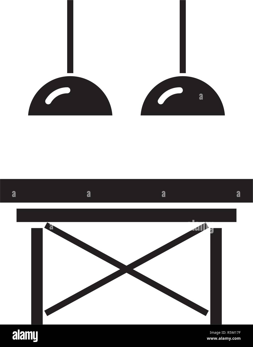 Table in the living room black icon, vector sign on isolated background ...
