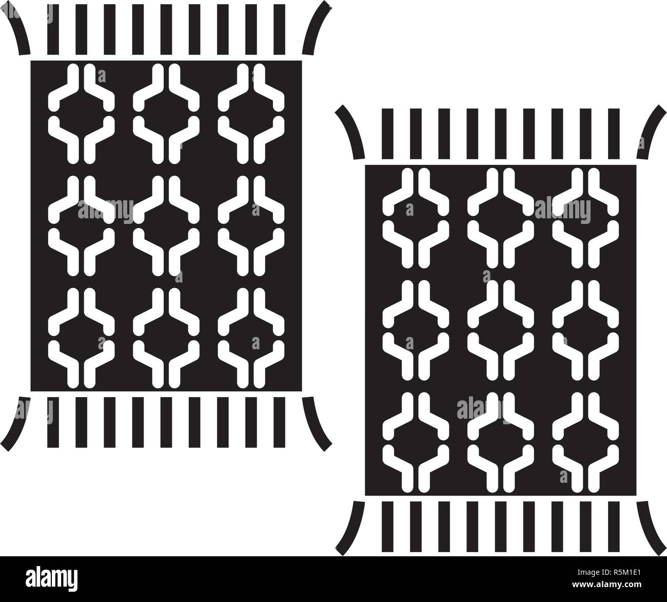 Carpets black icon, vector sign on isolated background. Carpets concept ...