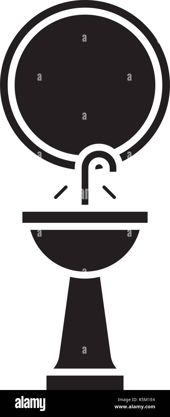 Washbasin black icon, vector sign on isolated background. Washbasin ... Washbasin black icon, vector sign on isolated background. Washbasin ...