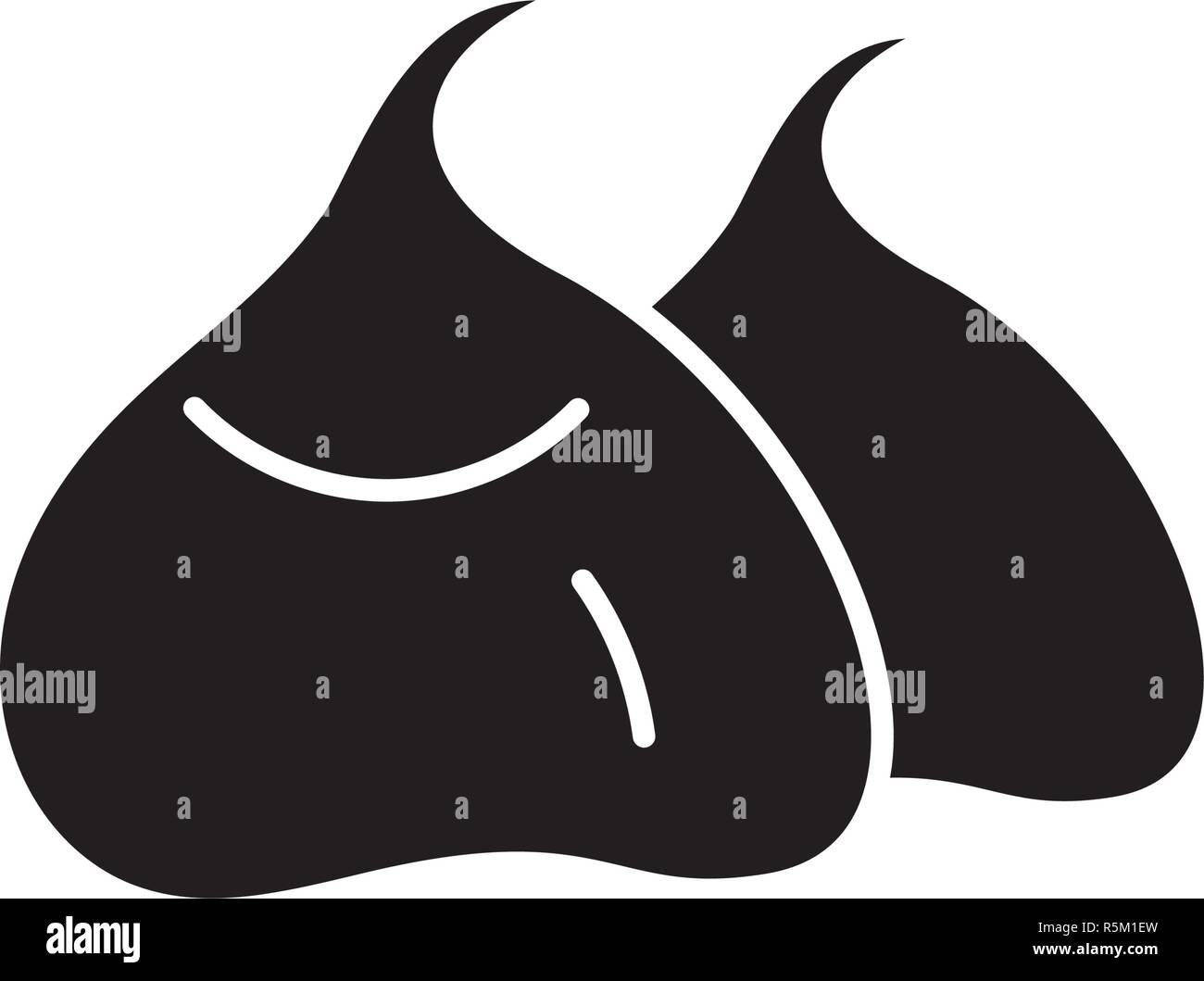 Bean bags black icon, vector sign on isolated background. Bean bags ...