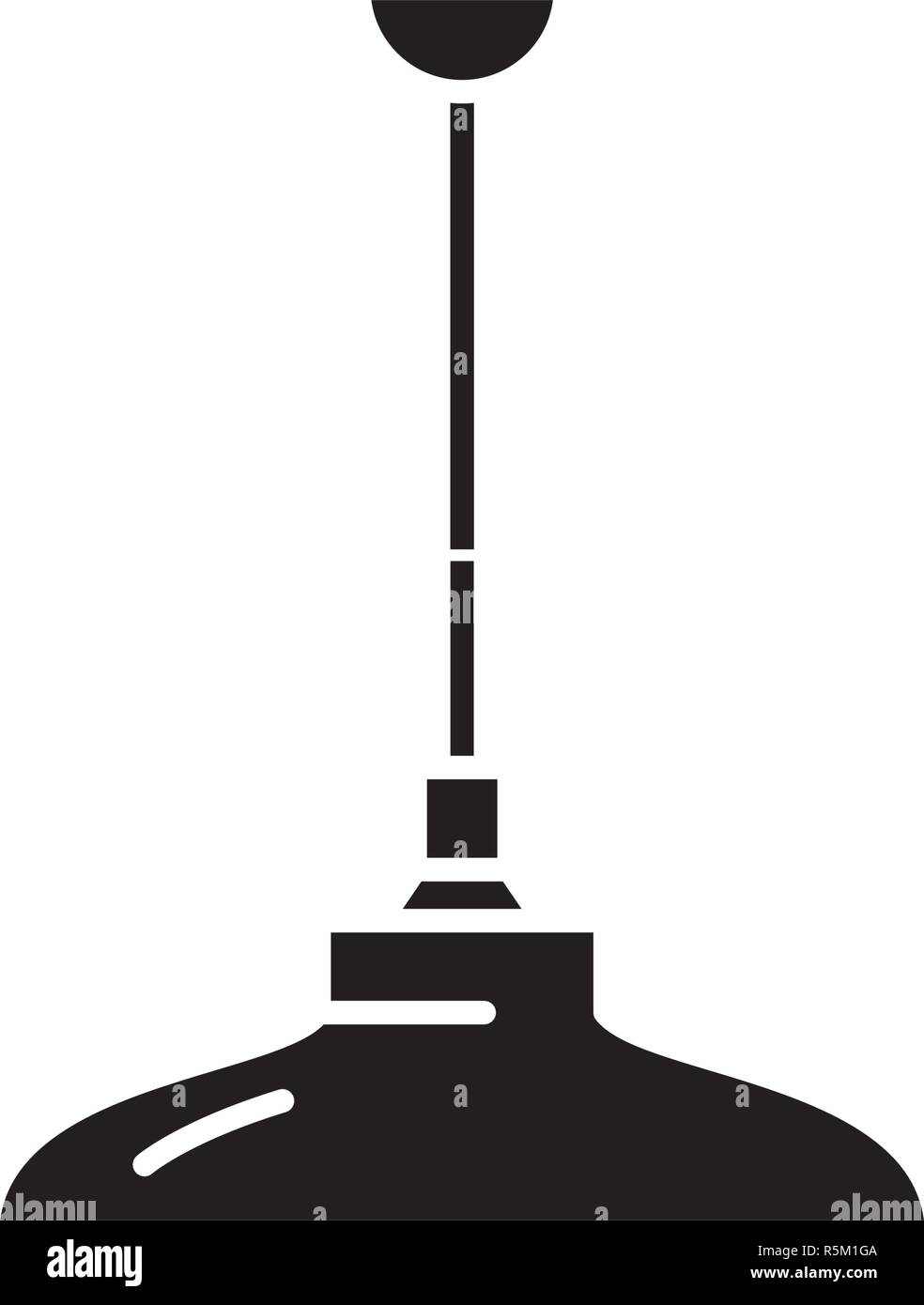 Ceiling lamp black icon, vector sign on isolated background. Ceiling ...