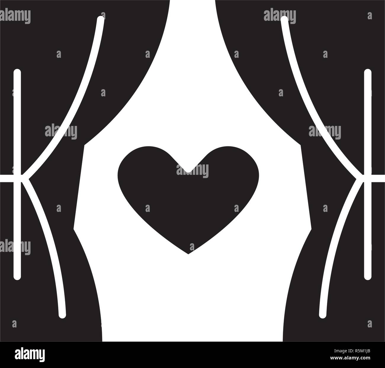 Love time black icon, vector sign on isolated background. Love time ...