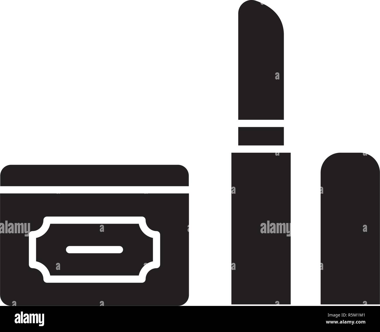 Cosmetics black icon, vector sign on isolated background. Cosmetics ...