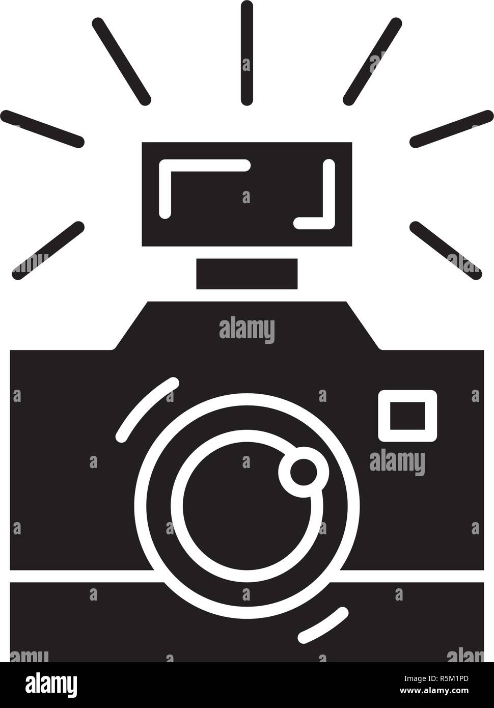 Photography black icon, vector sign on isolated background. Photography ...