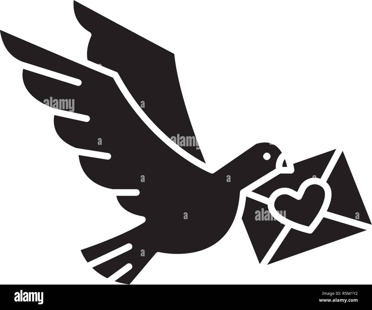 Illustration cartoon mail pigeon Stock Vector Images - Alamy