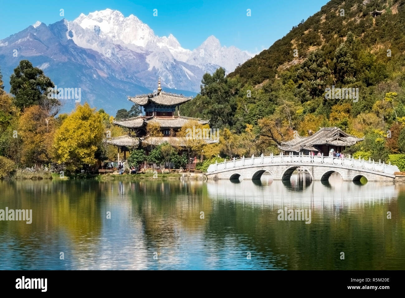 black dragon pool park,lijiang Stock Photo - Alamy