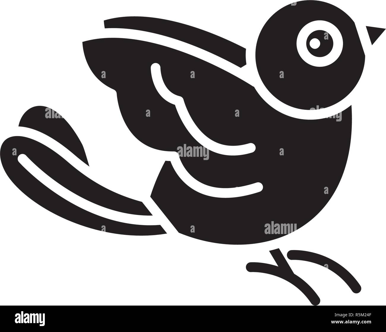 Bullfinch black icon, vector sign on isolated background. Bullfinch ...