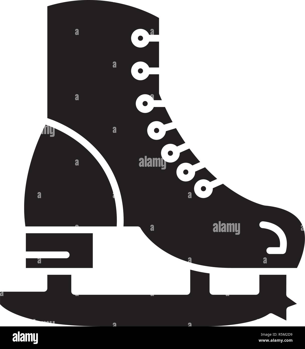 Skates black icon, vector sign on isolated background. Skates concept ...