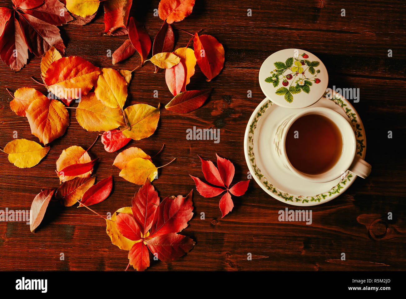 Cup of tea seen from above Stock Photo - Alamy