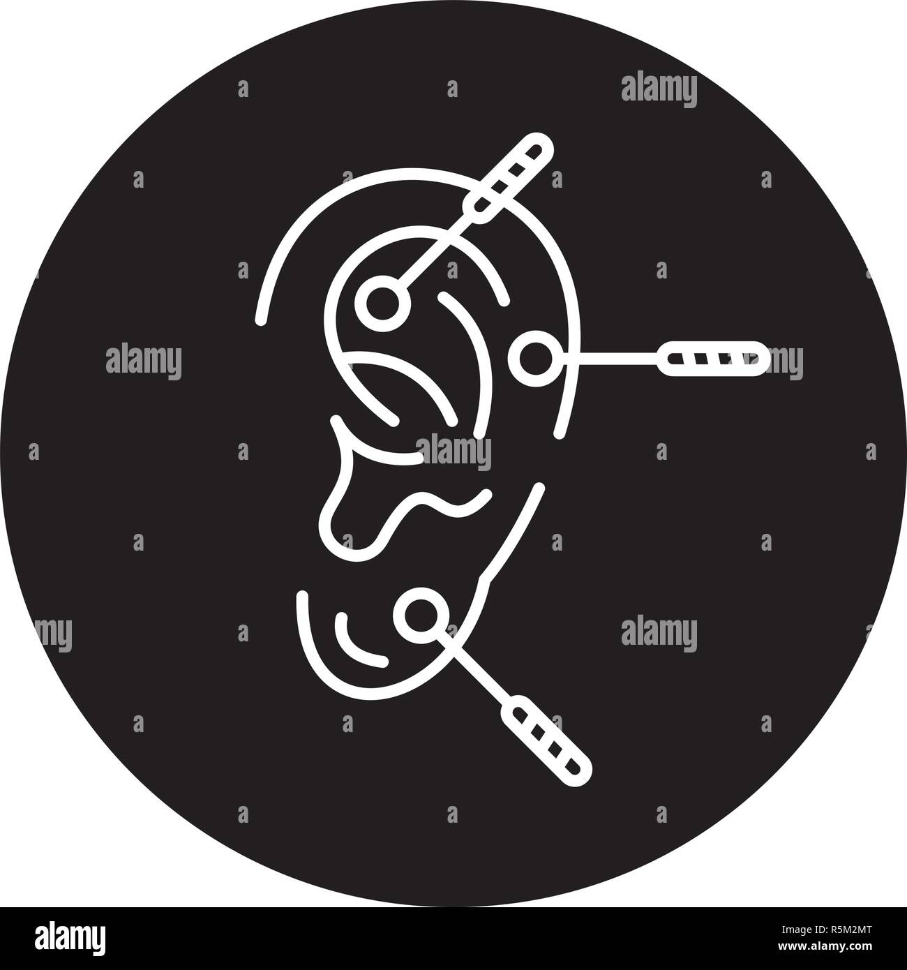 Acupuncture black icon, vector sign on isolated background. Acupuncture ... Acupuncture black icon, vector sign on isolated background. Acupuncture ...