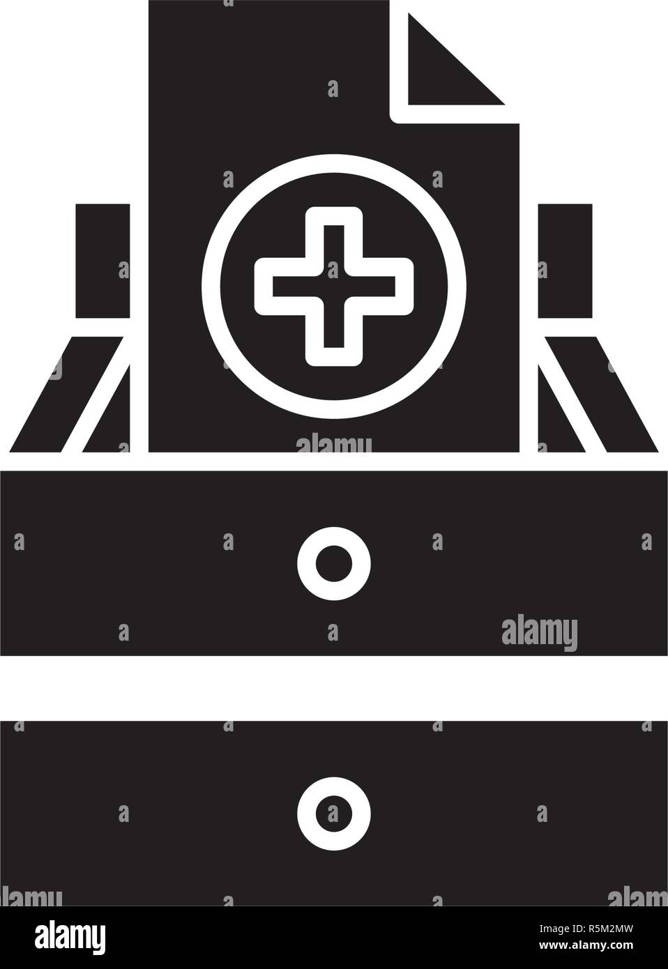Medical tests black icon, vector sign on isolated background. Medical ...