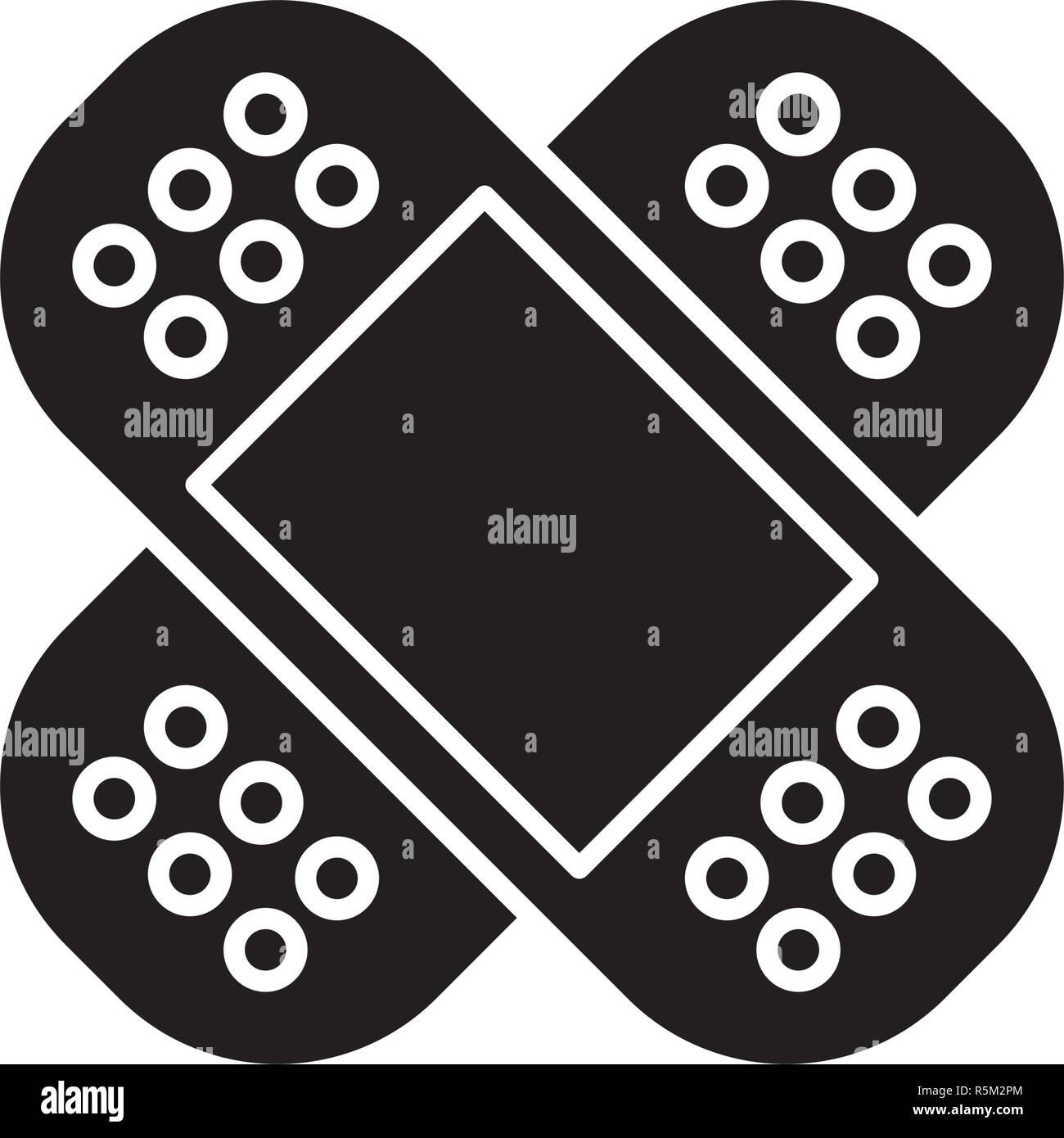 Patch black icon, vector sign on isolated background. Patch concept ...