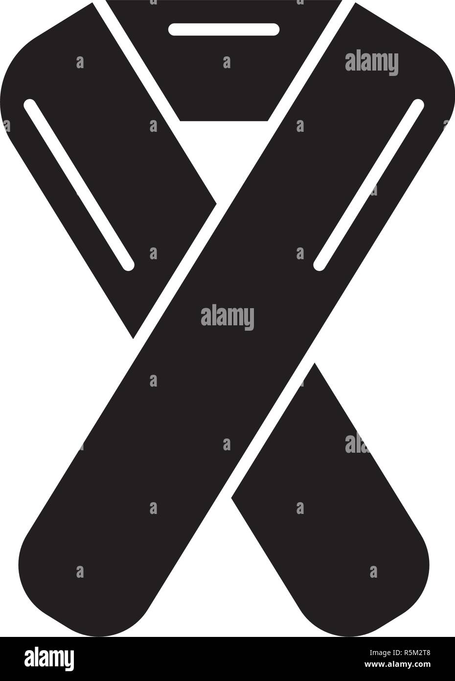 Medical dressing black icon, vector sign on isolated background ...