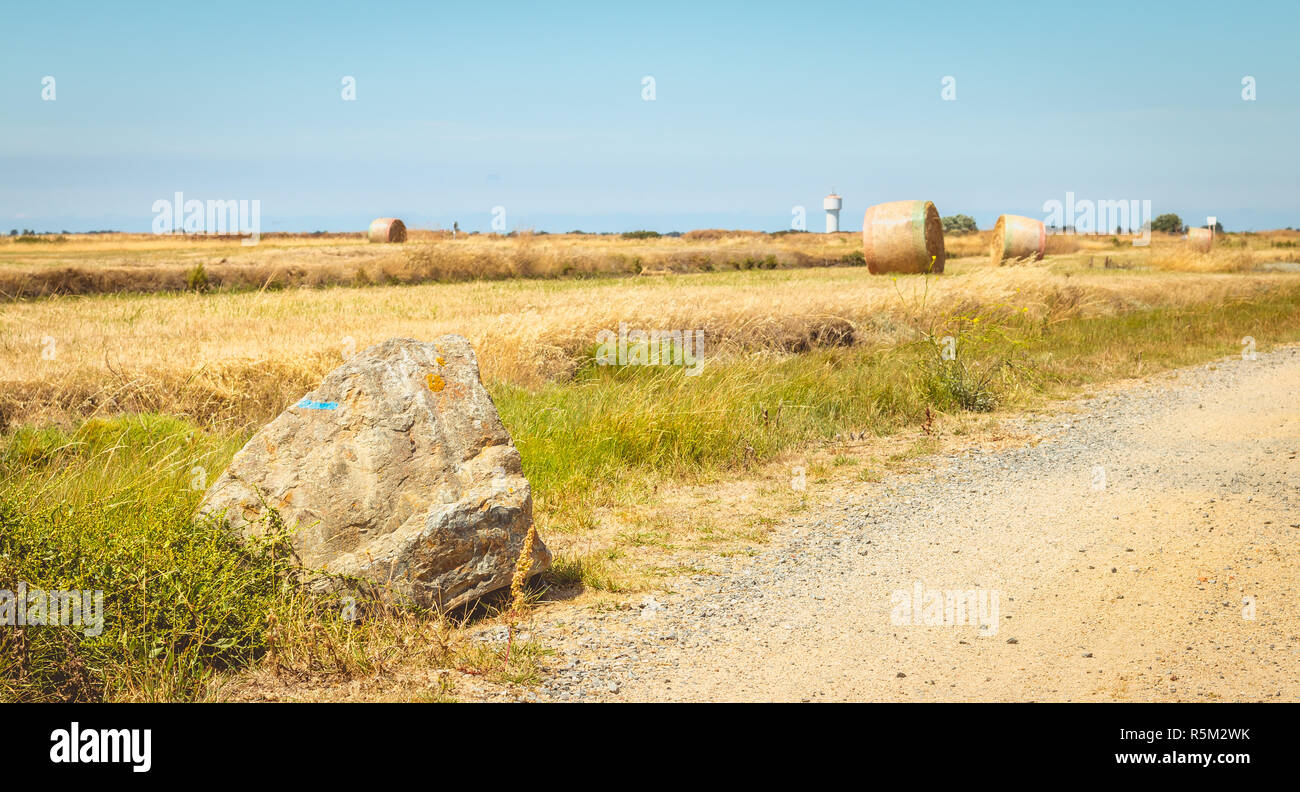 Straw boots ready to be picked up from a dirt road Stock Photo - Alamy