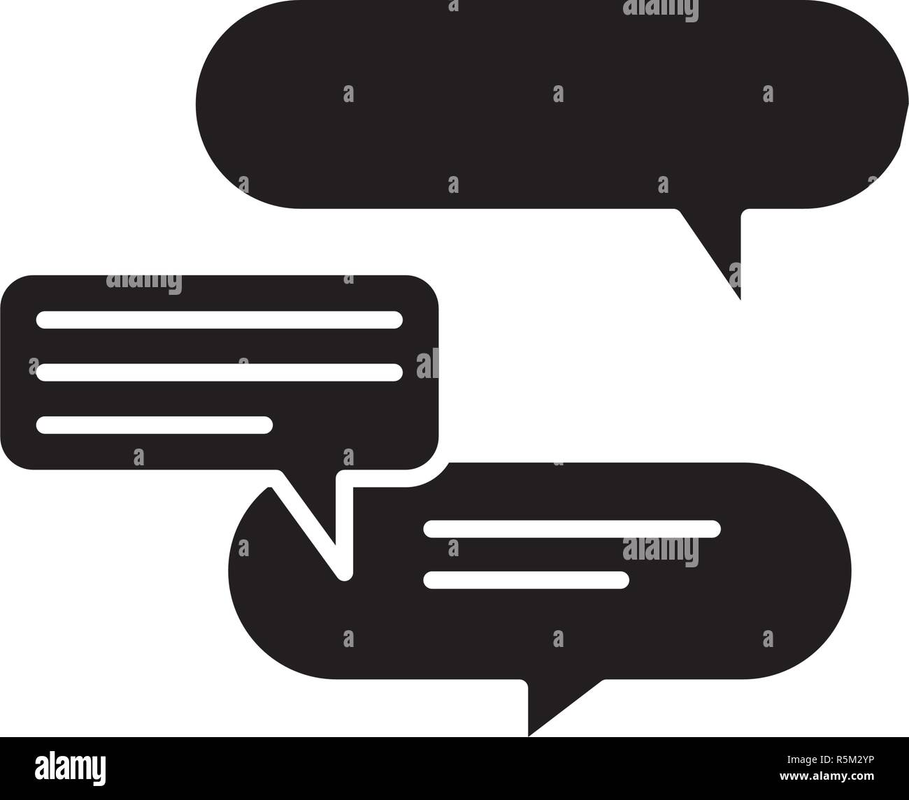 Discussion black icon, vector sign on isolated background. Discussion ...