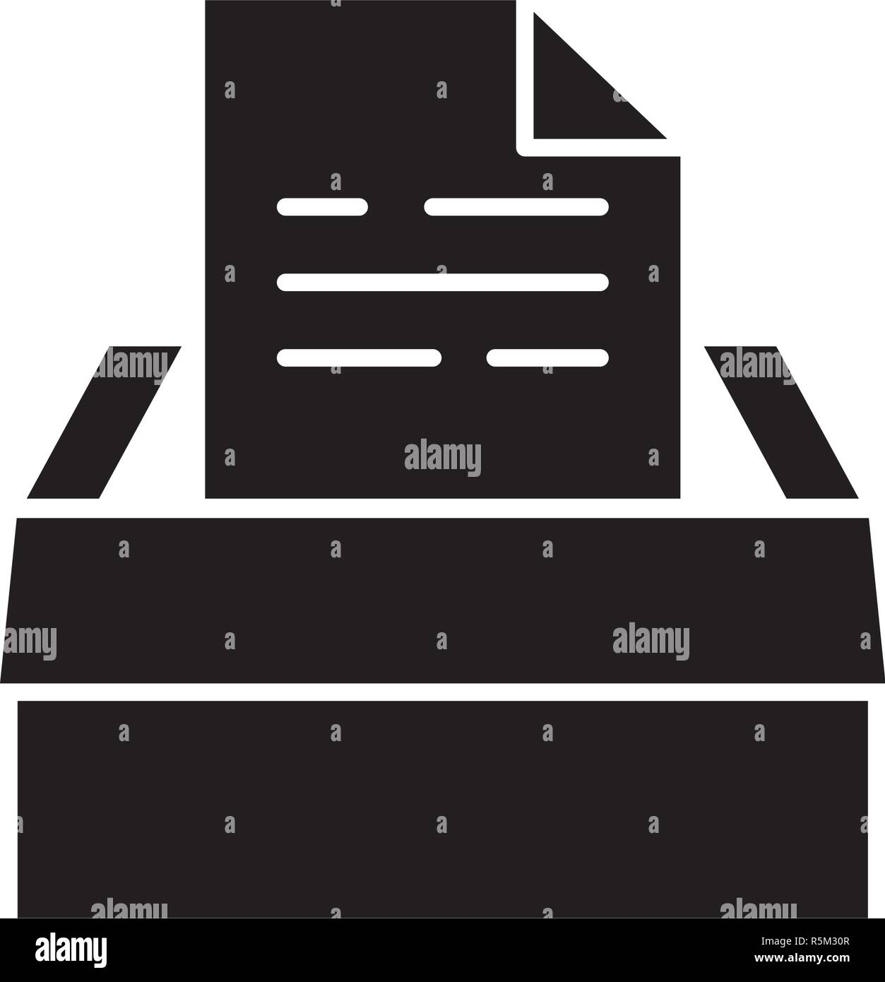 Archive of documents black icon, vector sign on isolated background ...