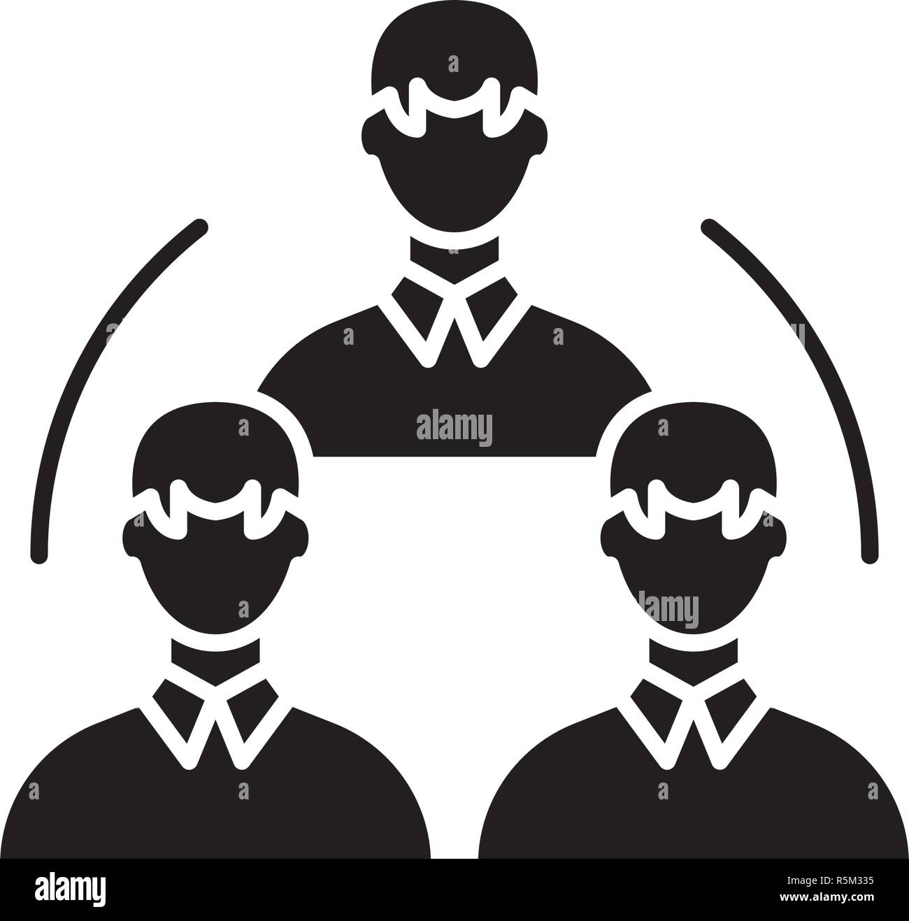 Research department black icon, vector sign on isolated background ...