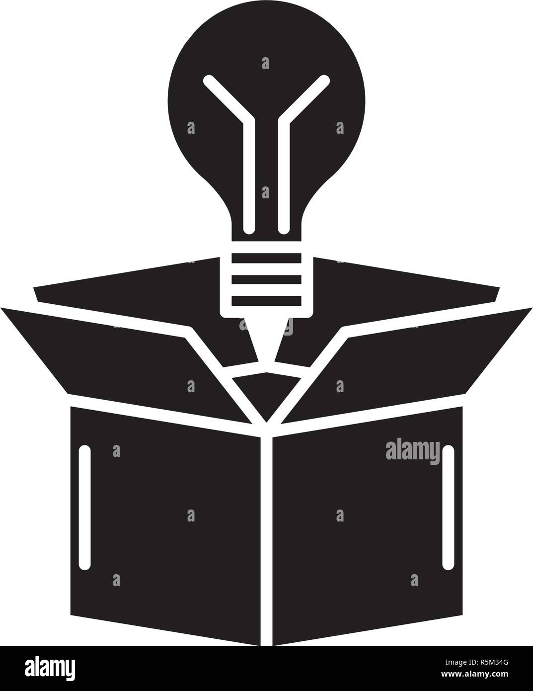 Great business ideas black icon, vector sign on isolated background ...