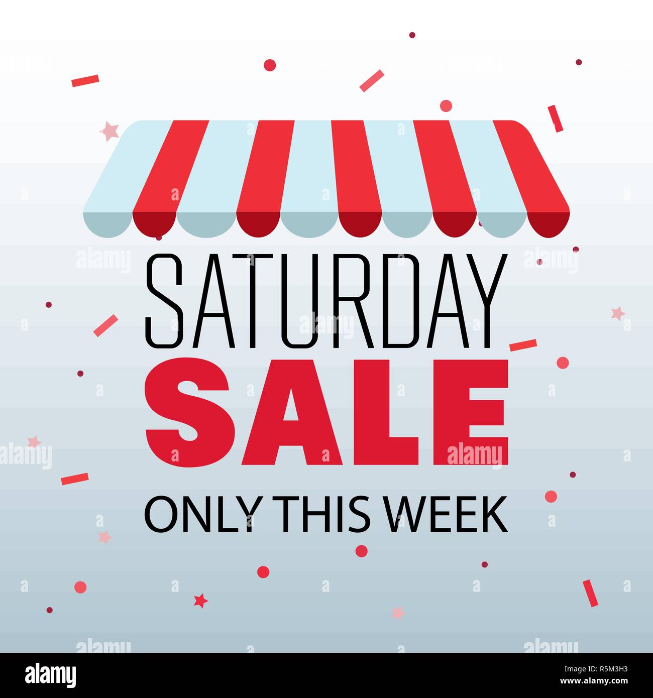 saturday sale only this week store vector illustration Stock Vector ...