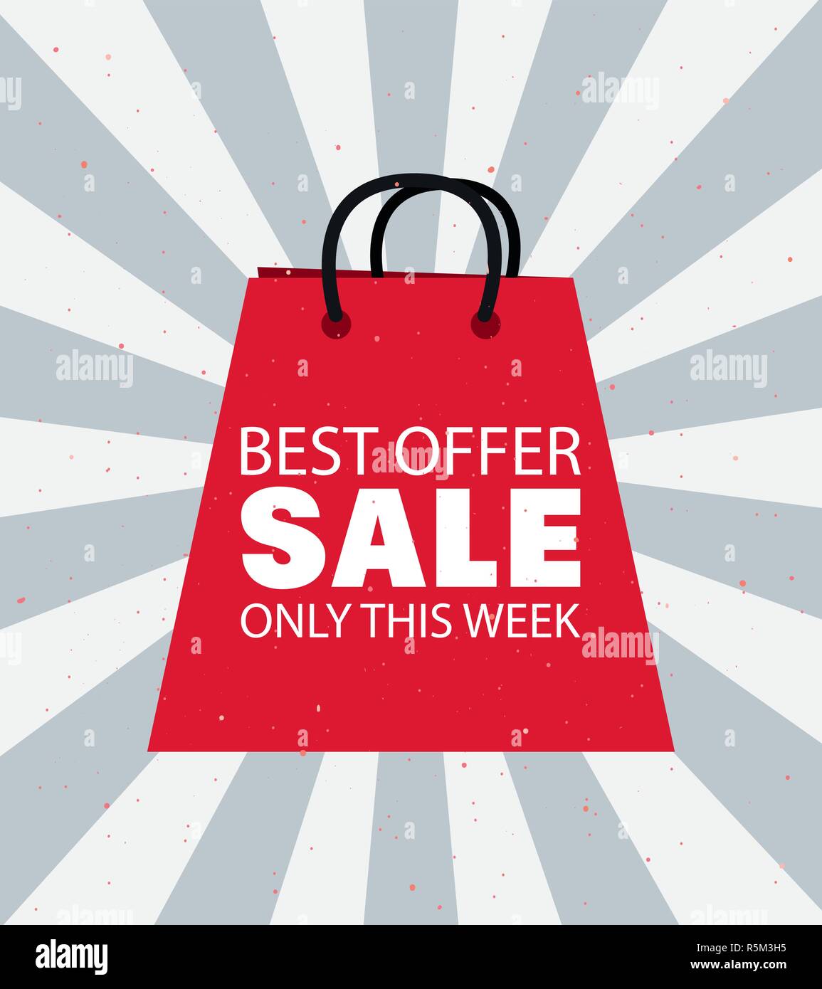 saturday sale best offer only this week vector illustration Stock ...