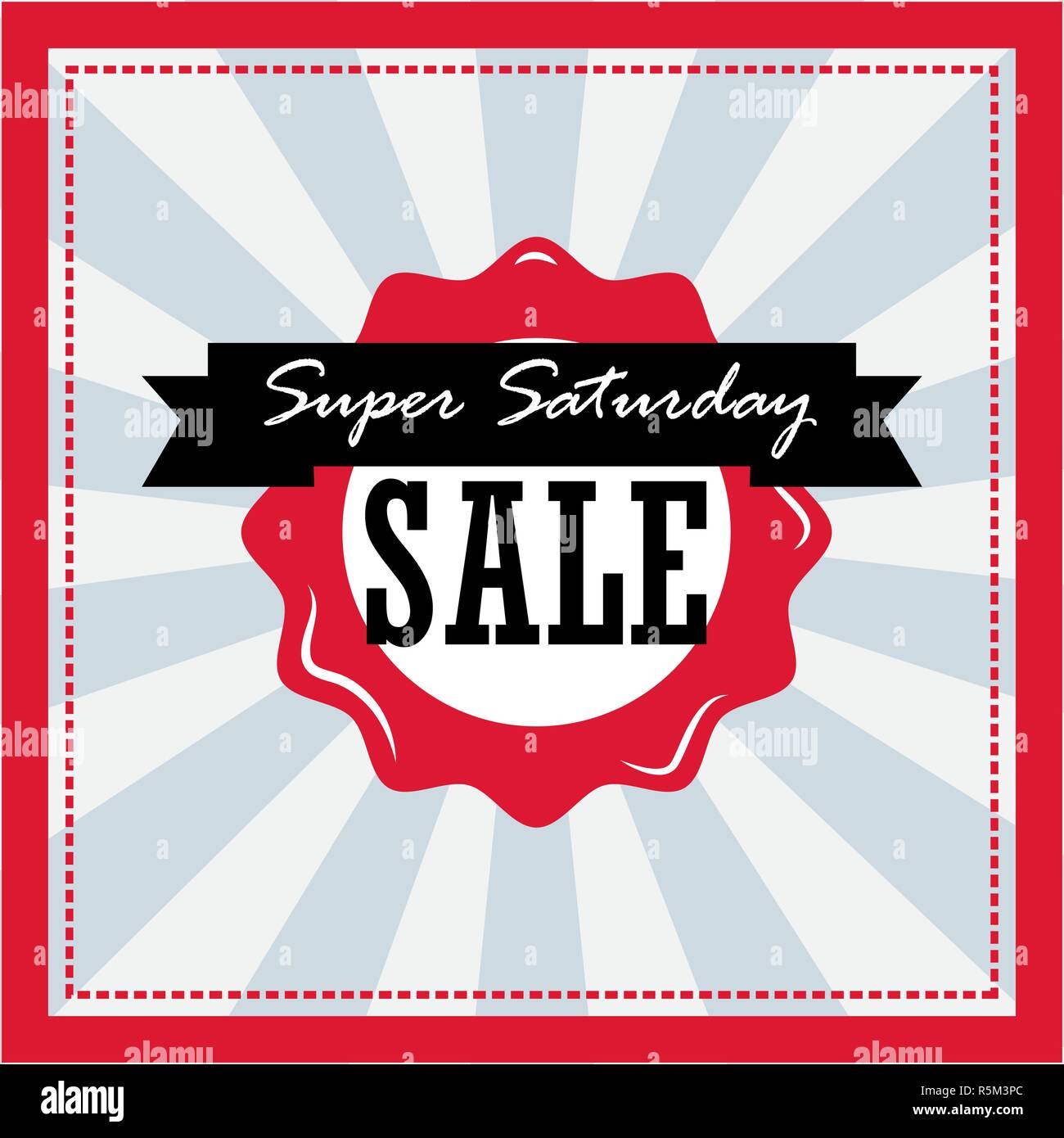 super saturday sale sticker frame stripes background vector ...