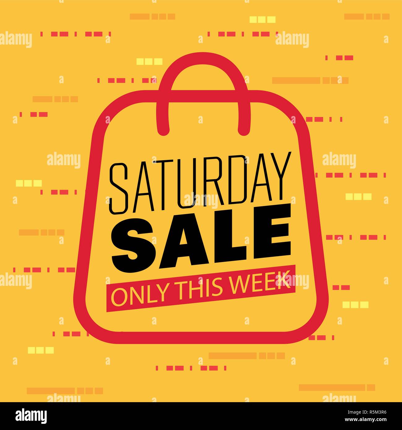 super saturday sale shop bag sign decoration vector illustration Stock ...