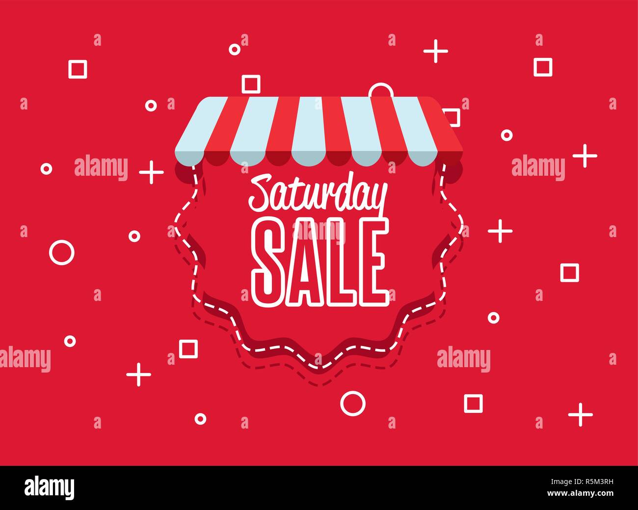 saturday sale store sticker symbols background vector illustration ...