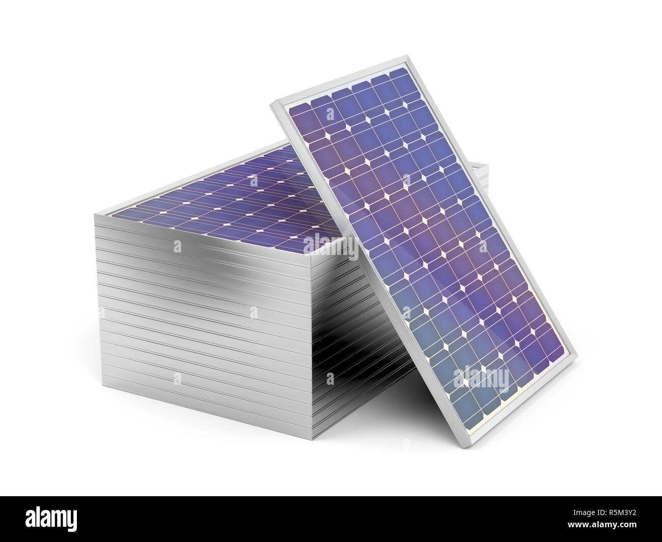 Stack of solar panels Stock Photo - Alamy
