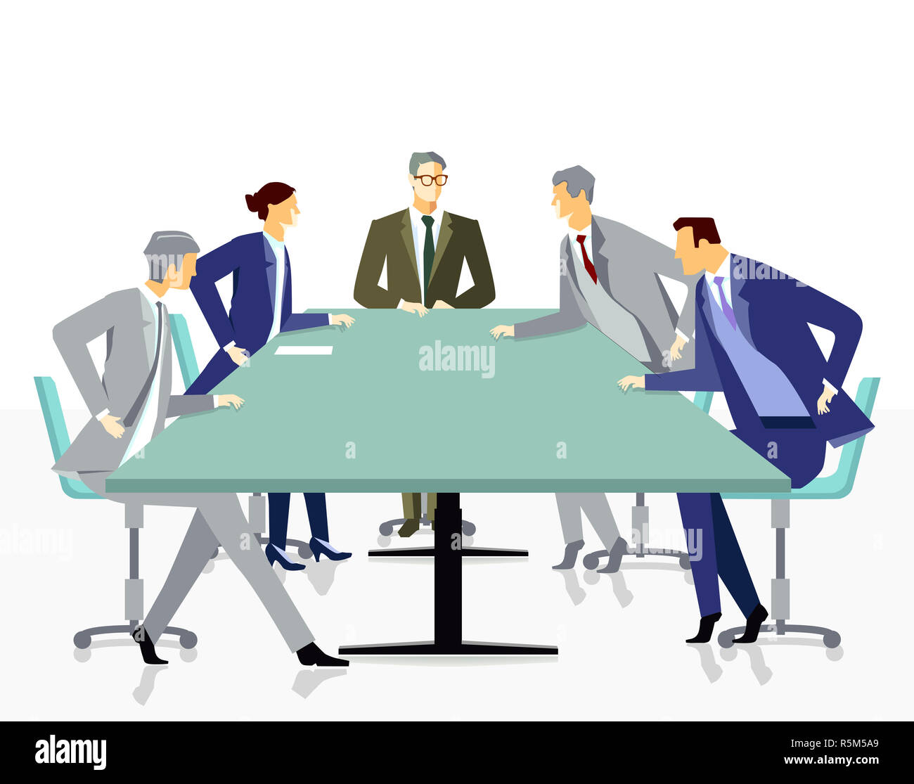meeting and discussion with staff Stock Photo - Alamy
