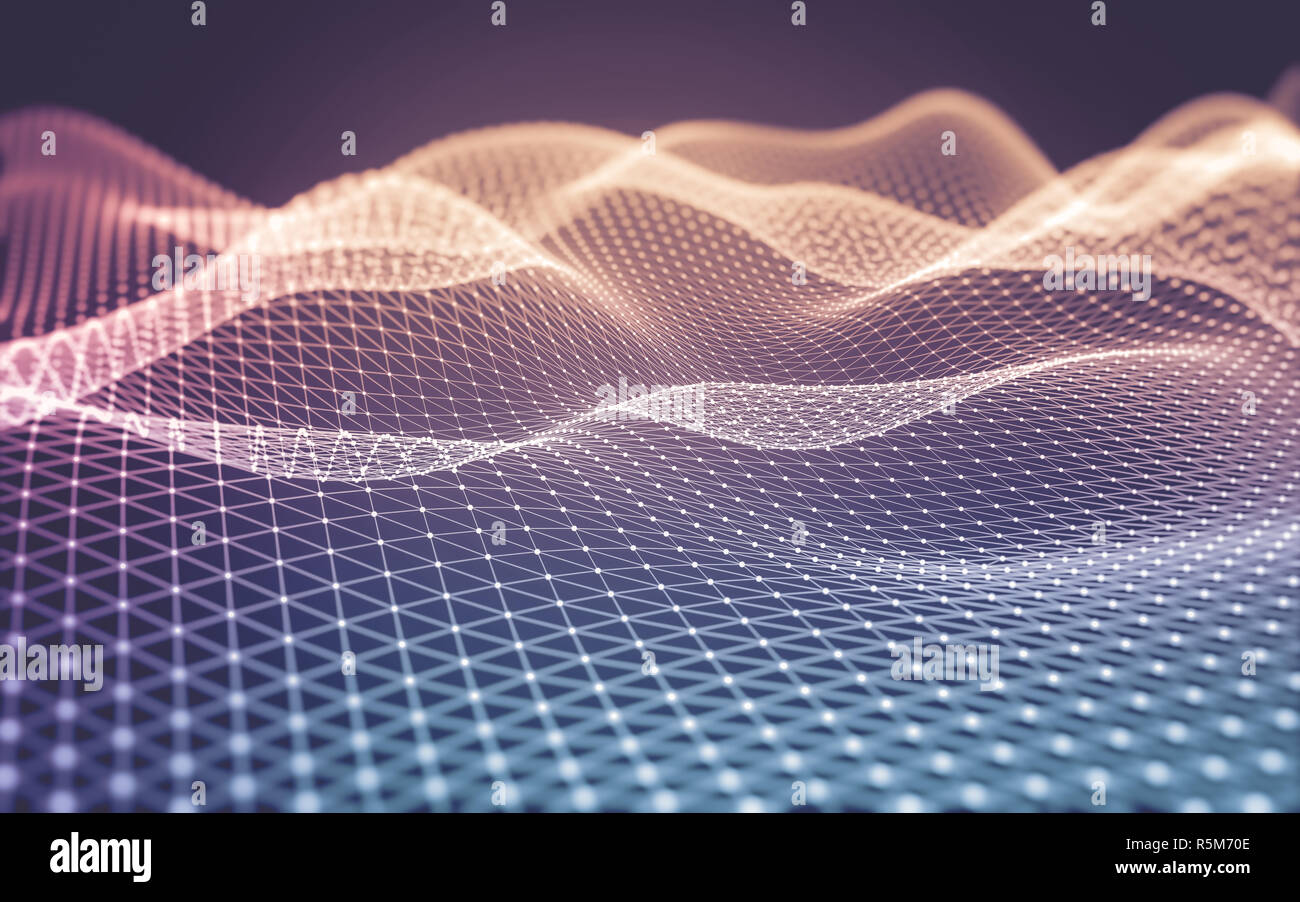 Abstract polygonal space low poly dark background, 3d rendering Stock ...