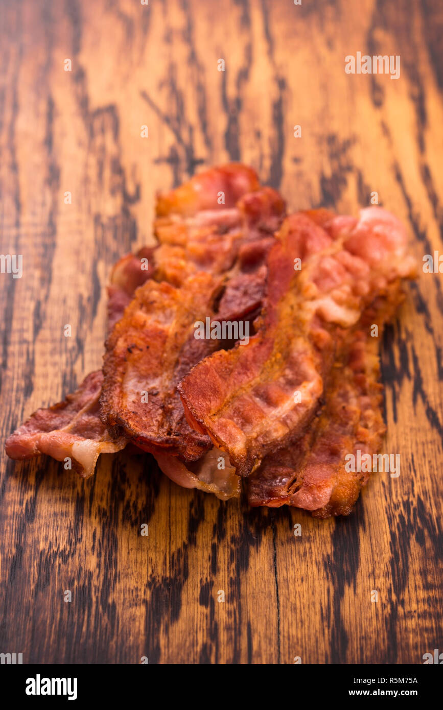 Cooked Bacon Strips Stock Photo - Alamy