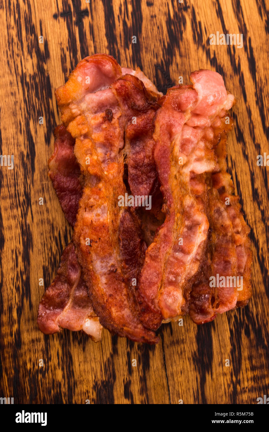 Cooked Bacon Strips Stock Photo - Alamy