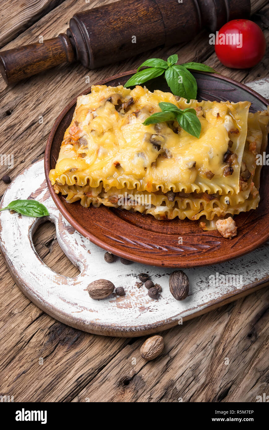 italian traditional lasagna Stock Photo - Alamy