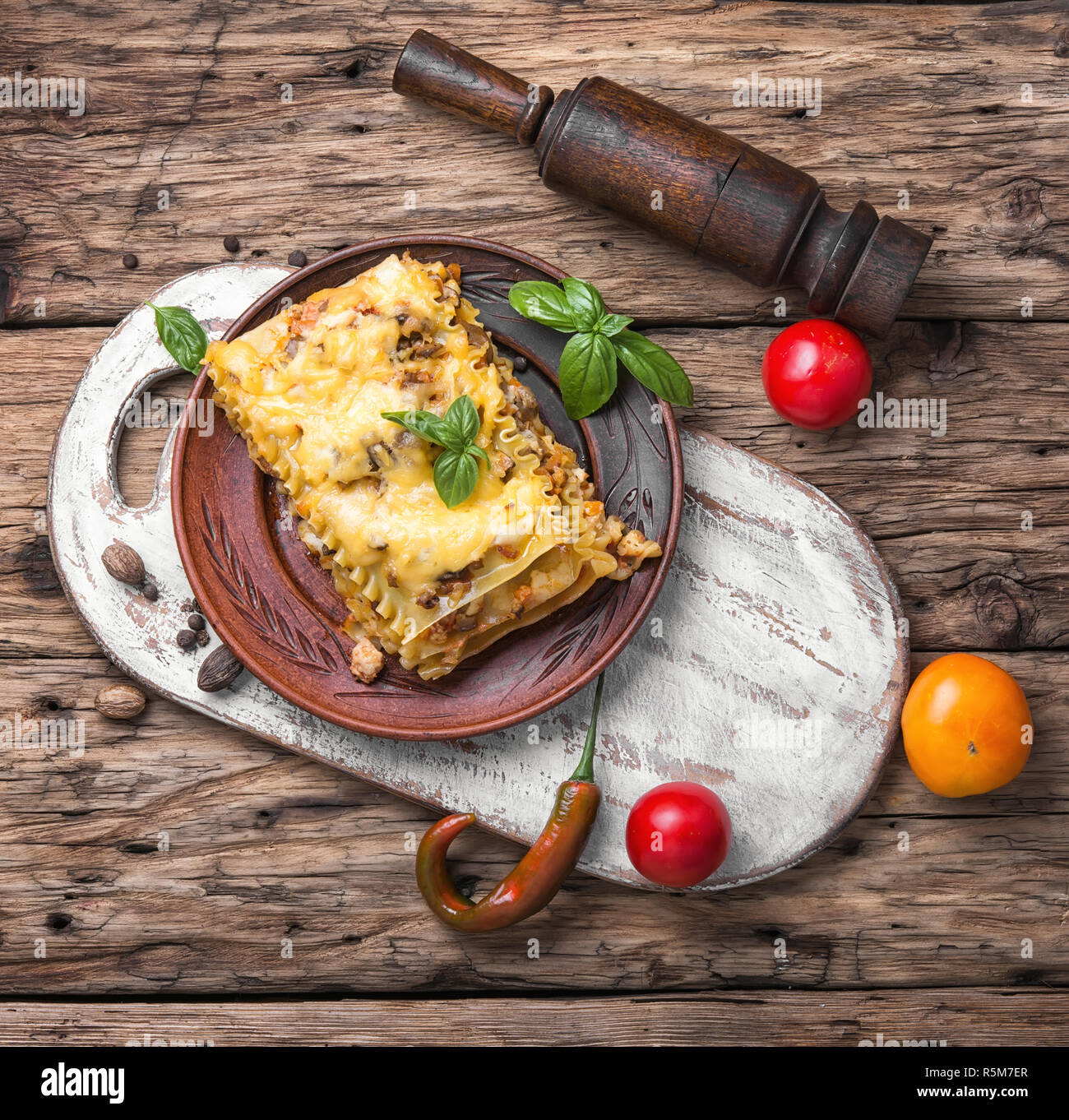 italian traditional lasagna Stock Photo - Alamy