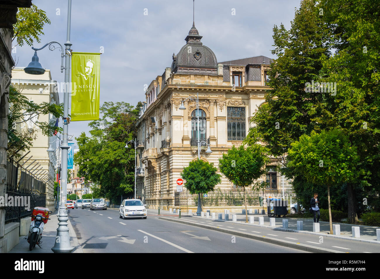 September 22, 2017 Bucharest/Romania - Cars driving on Victoriei Avenue ...