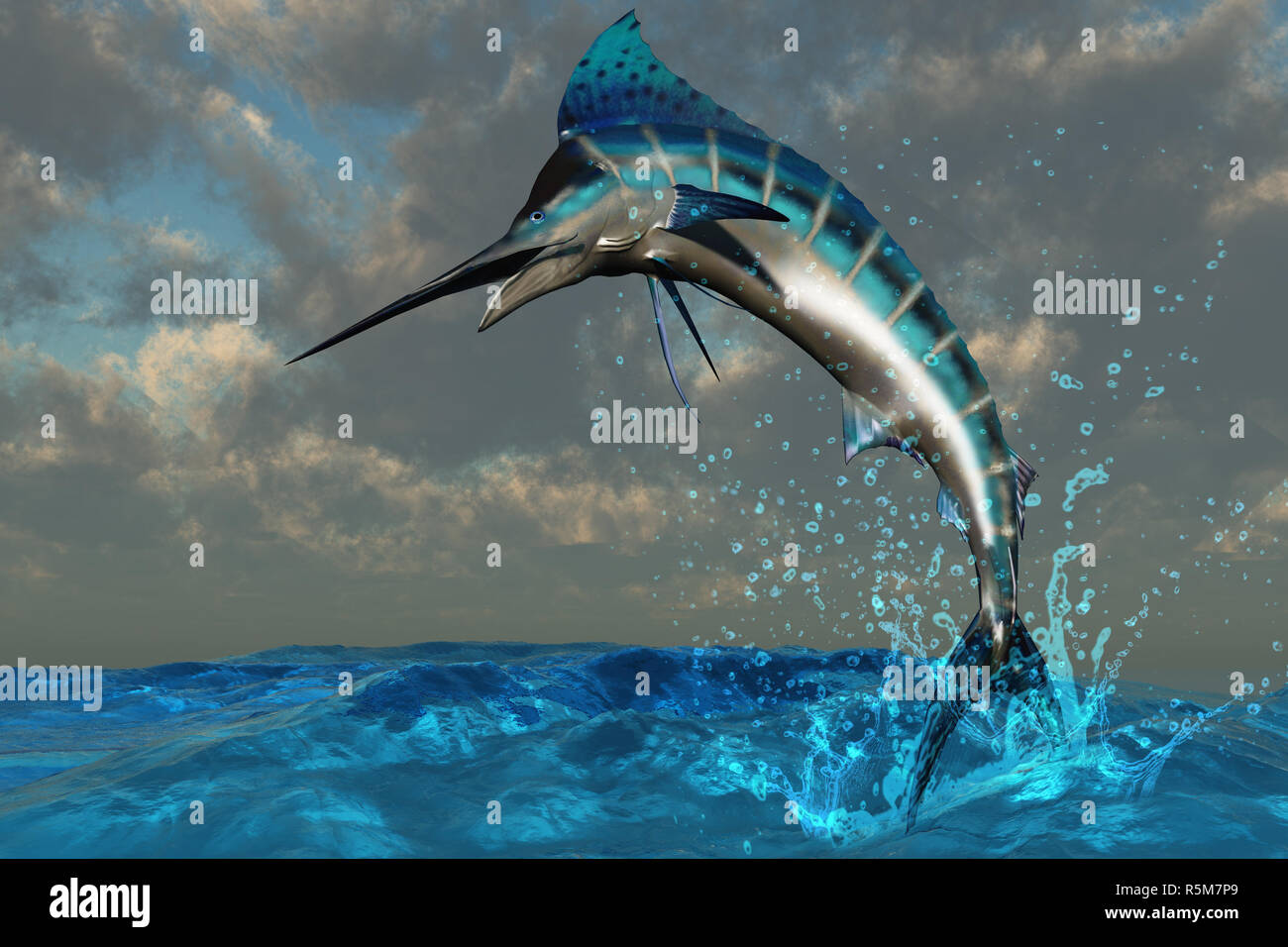 Blue marlin swimming hi-res stock photography and images - Alamy