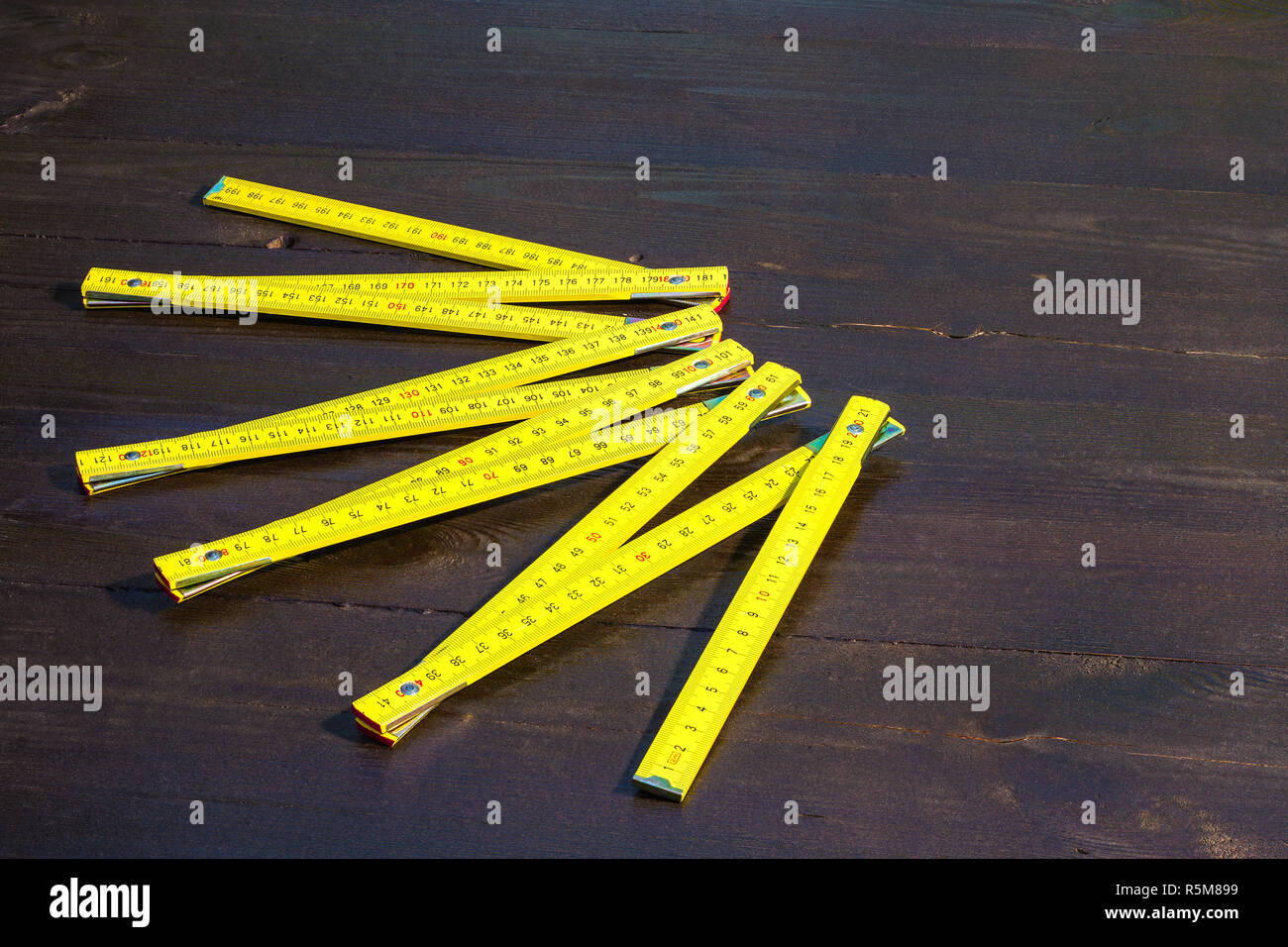 carpenter's european ruler Stock Photo - Alamy