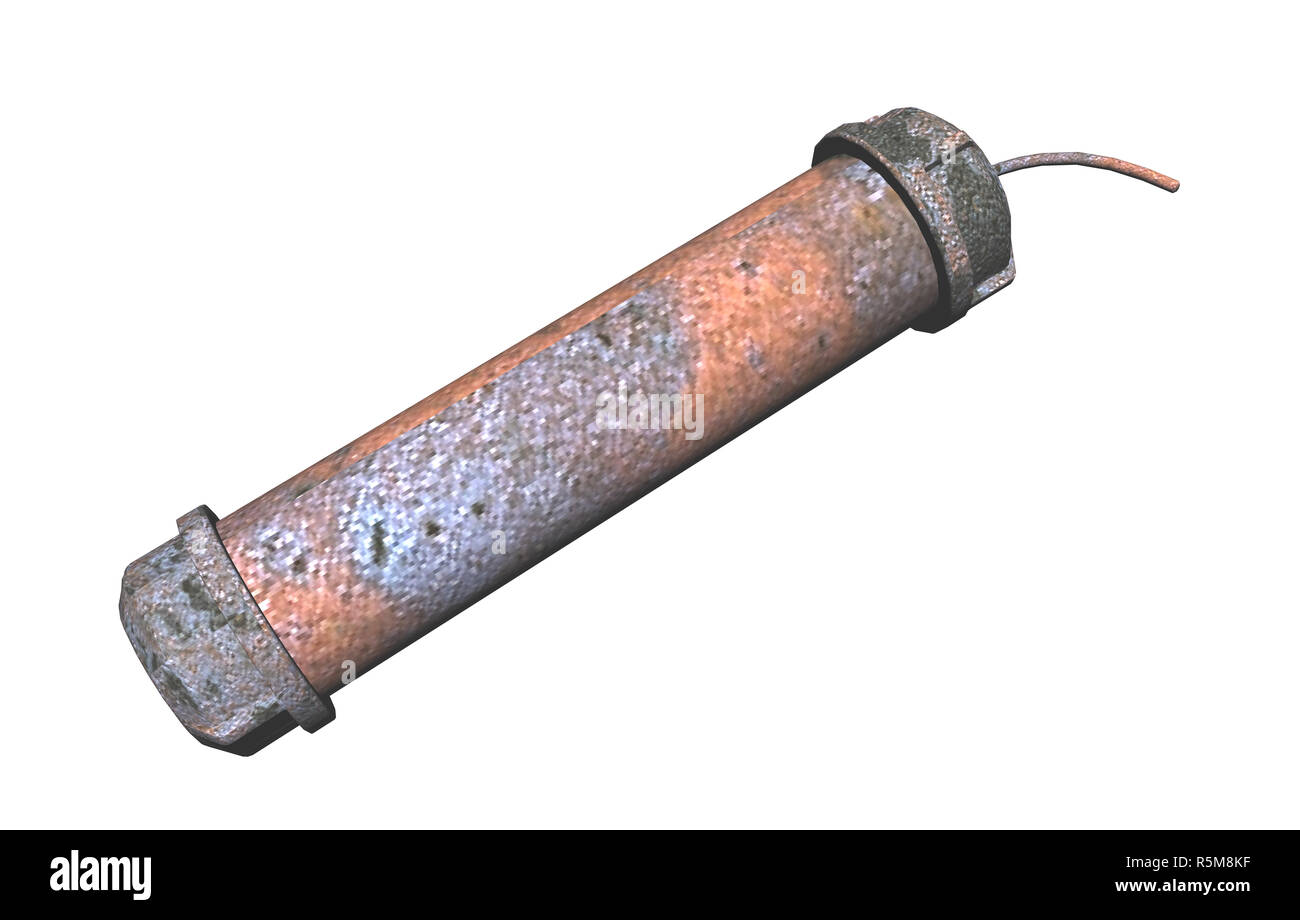 pipe bomb with fuse released Stock Photo - Alamy