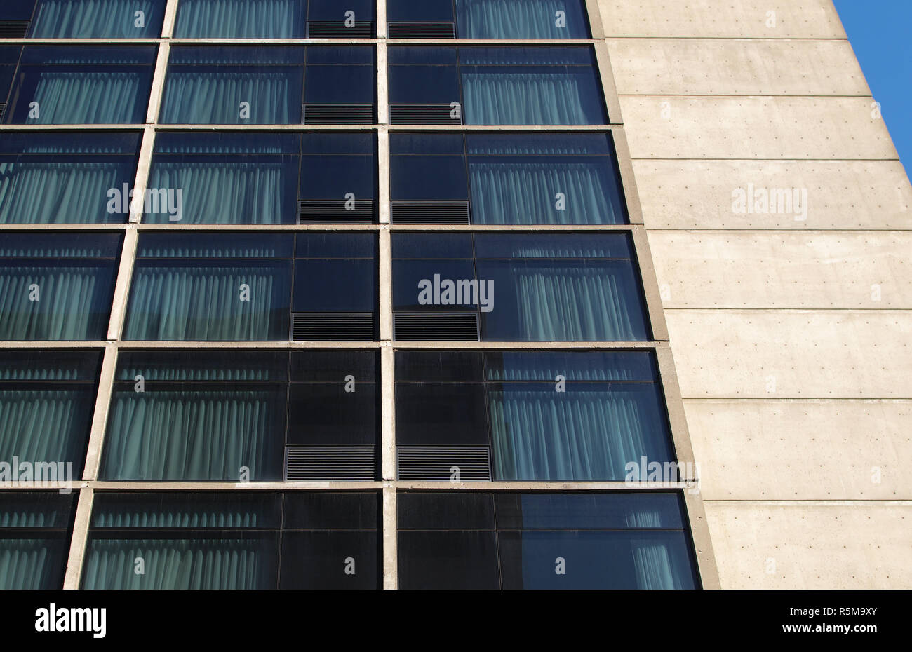 hotel building windows facade modern architecture concrete Stock Photo ...