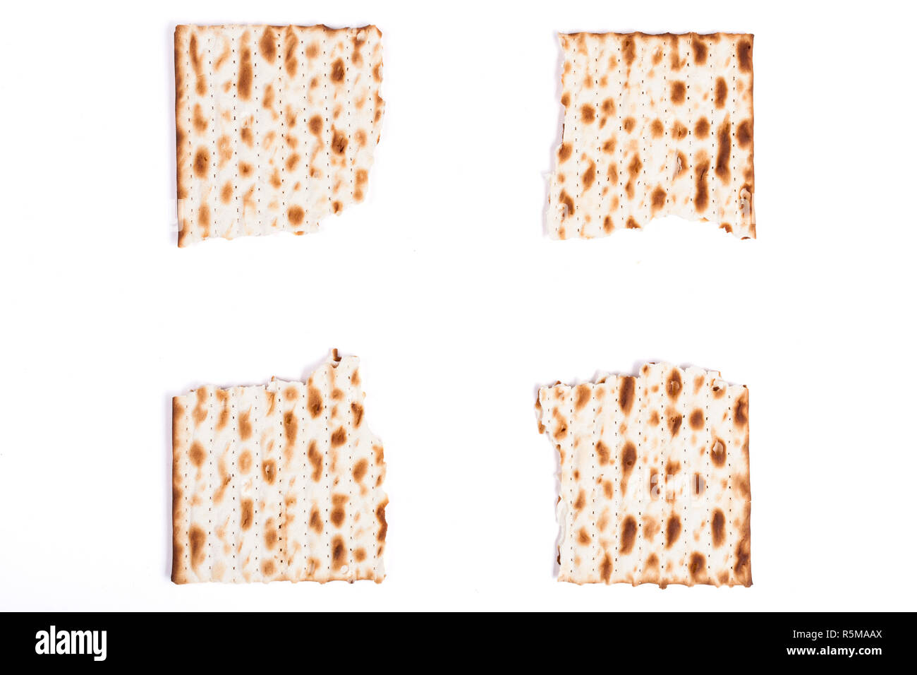 Brocken Square Matzah Stock Photo - Alamy