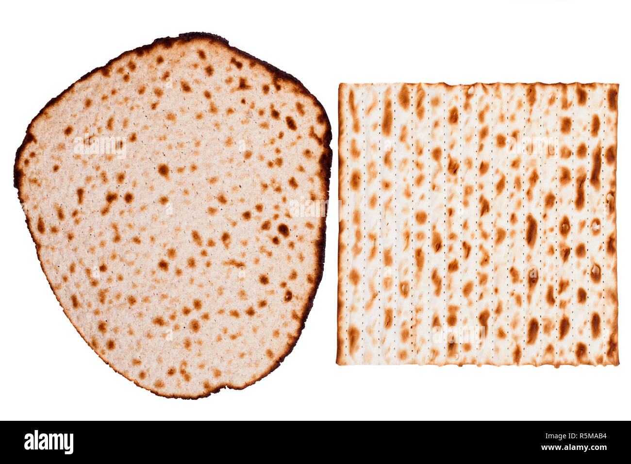 Two Matzah Types Stock Photo - Alamy