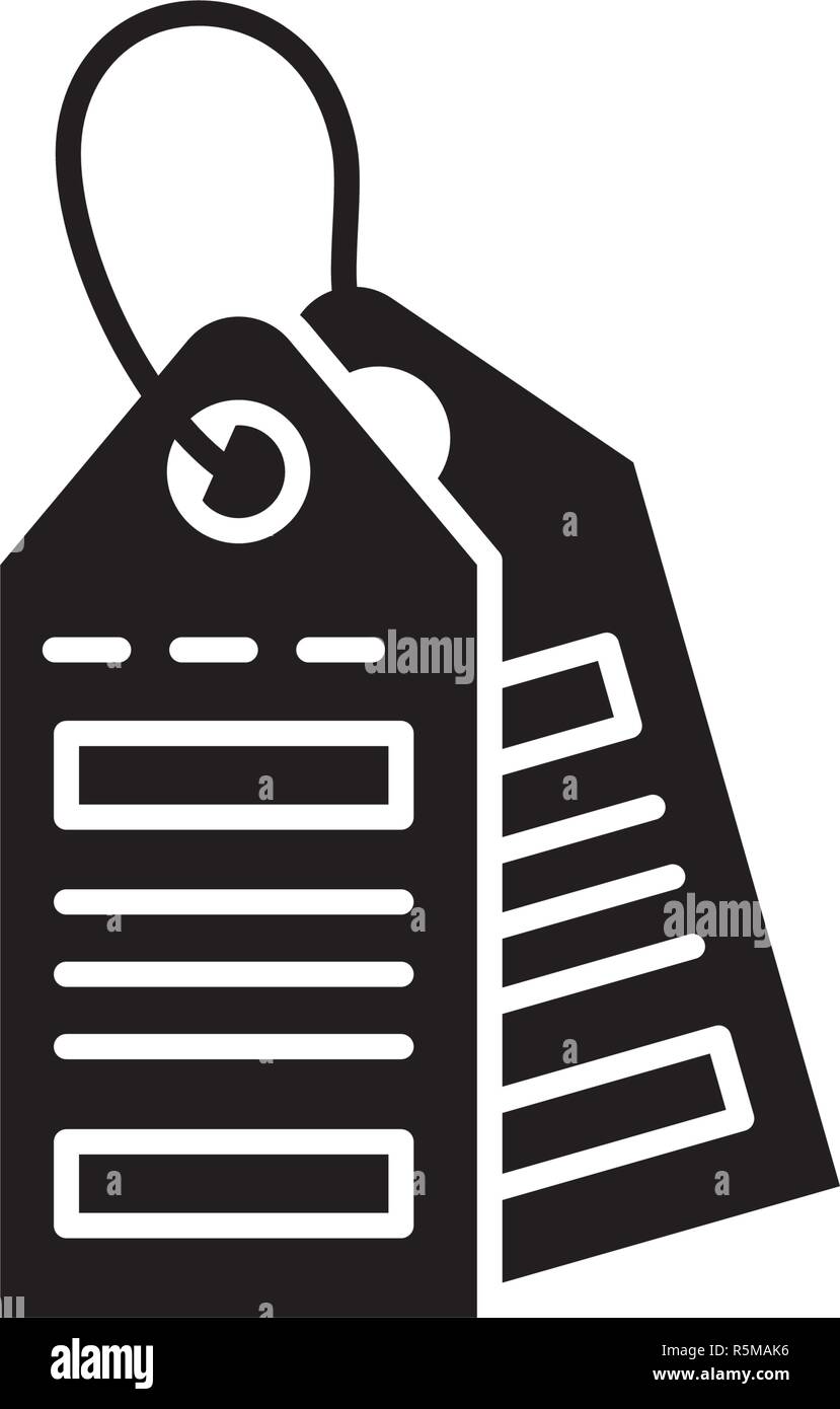 Labels black icon, vector sign on isolated background. Labels concept ...