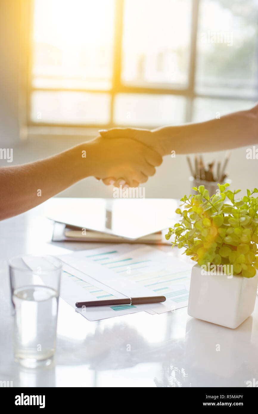 Business partnership meeting concept. Image businessmans handshake ...