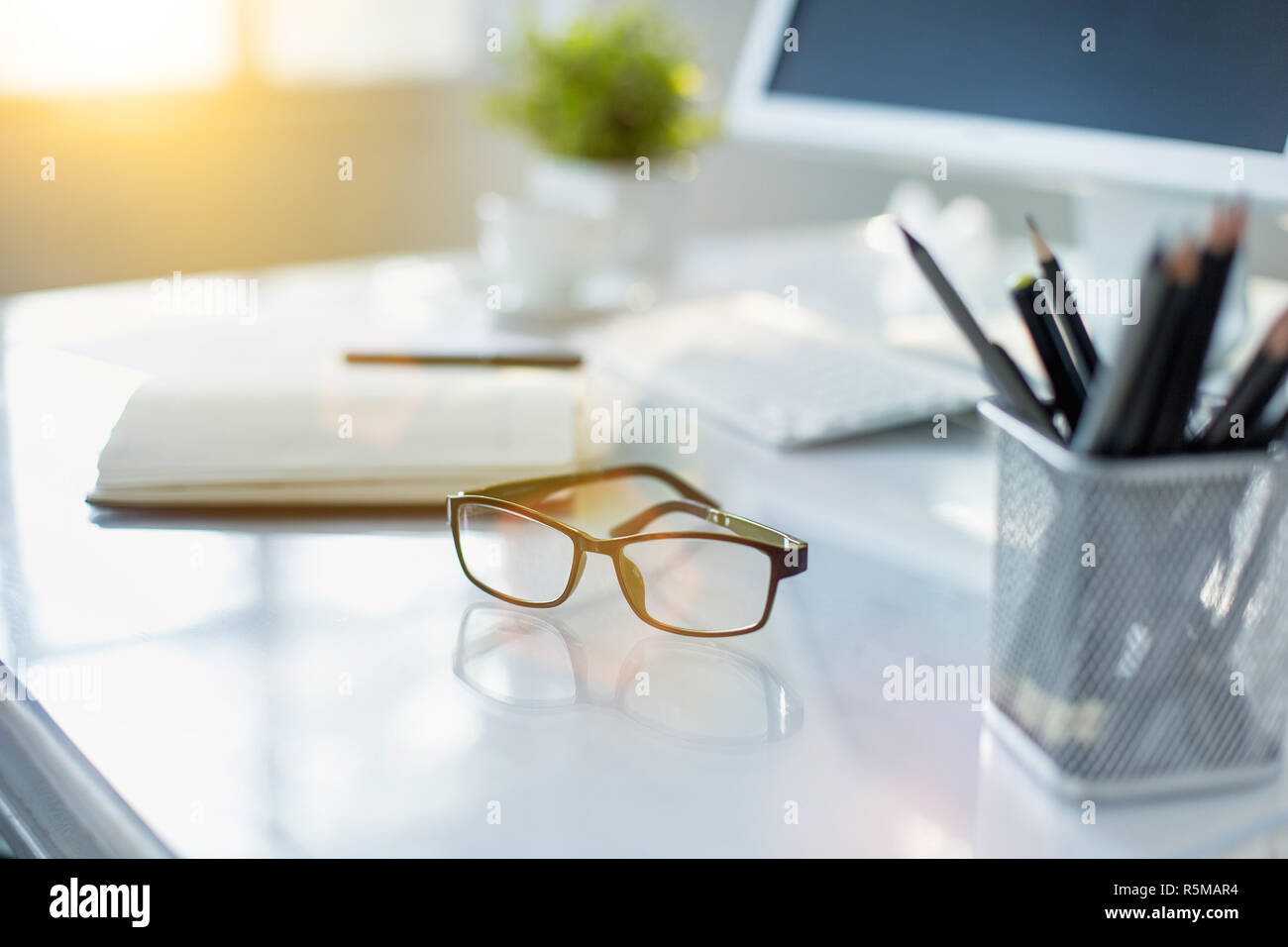 The abstract Office Desktop Stock Photo - Alamy
